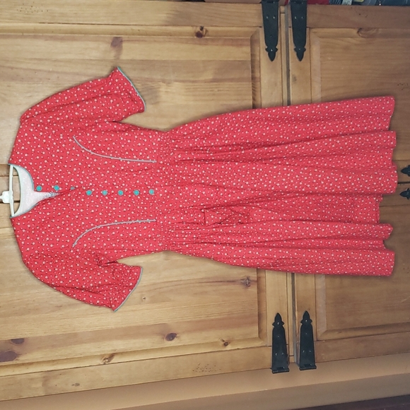 Dresses | Cottagecore Red Mini Floral Dress | Poshmark